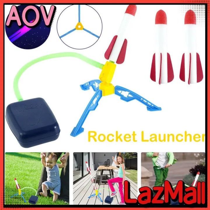 AOV Stomp Rocket Toys Original Dueling Rockets Launcher 3 Foam Rockets ...