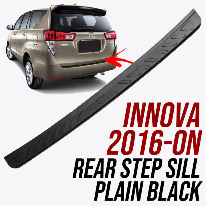 INNOVA 2016-2022 Rear Step Sill ALL BLACK | Lazada PH