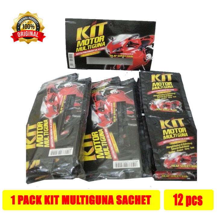1 PACK ISI 12 SACHET KIT MULTIGUNA 25 ML SACHET PENGGILAP BODY KIT ...