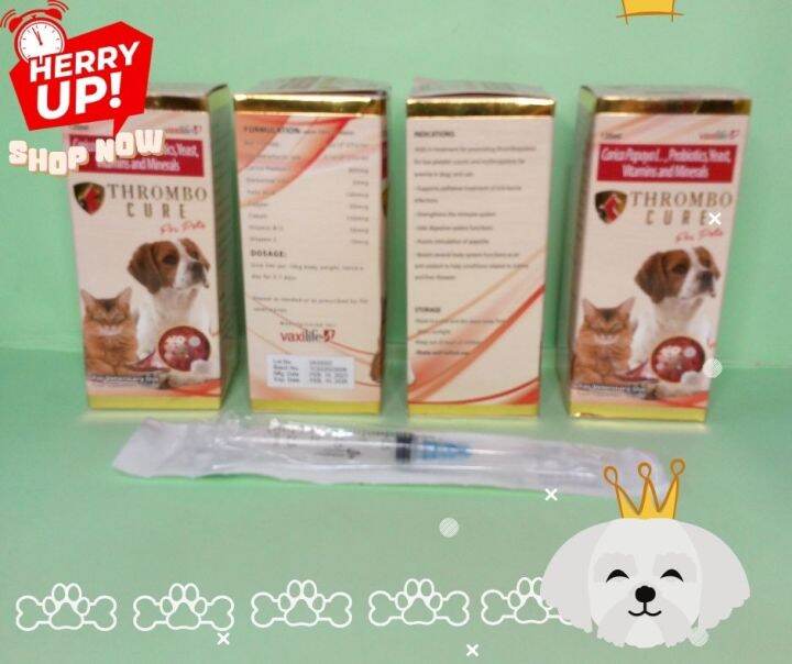Thrombo Cure for Dogs and Cats 120ml with FREE Syringe | Lazada PH