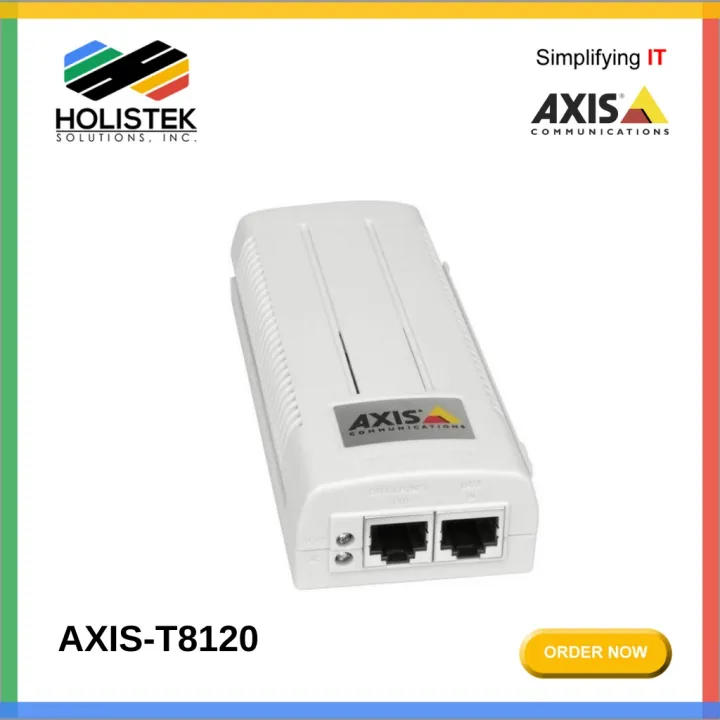 AXIS T8120 1-Port 15.4W PoE Injector, Midspan - (5026-204) with power ...