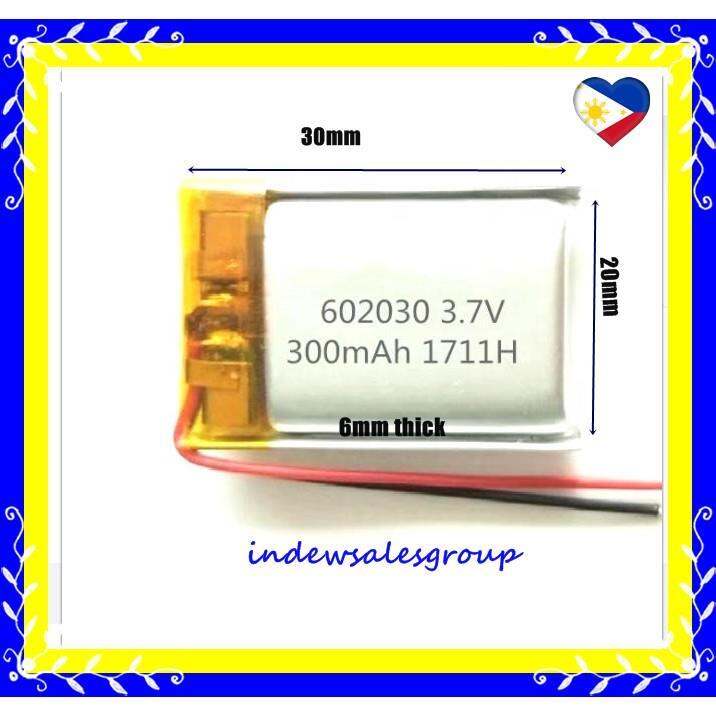 602030 3.7V 300mah LIPO Battery for Dashcam Speakers | Lazada PH