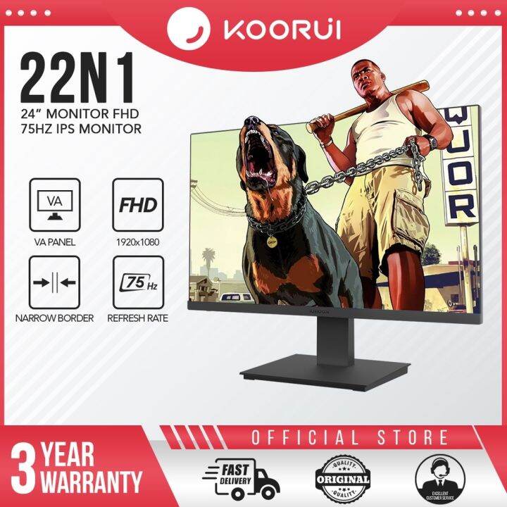 Koorui 22N1 BLACK Monitor 21.5 inch VA Panel 75HZ 1920x1080 / KOORUI ...