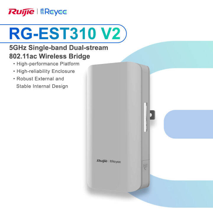 Reyee RG-EST310 V2 | 5GHz 10dBi Outdoor wireless bridge, 2 devices ...