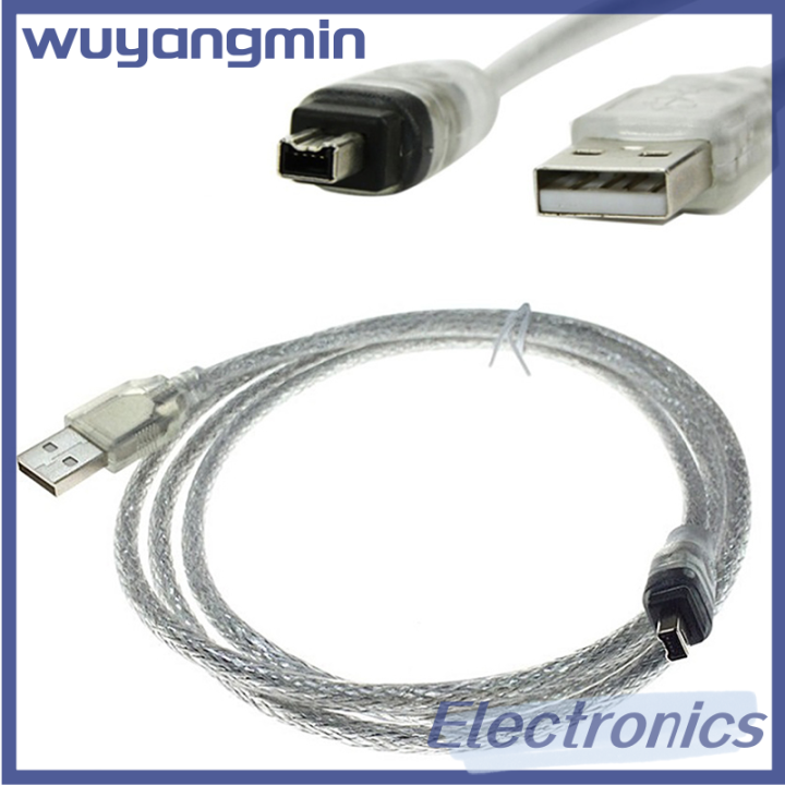 wuyangmin USB Male To Firewire IEEE 1394 4 Pin Male ILink Adapter Cord ...