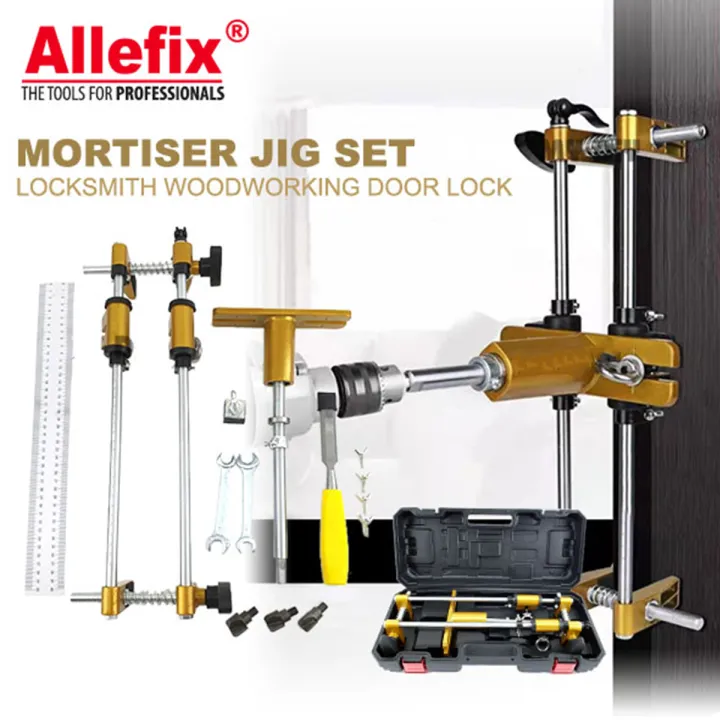 Mortise Lock Fitting jig ชุดเจาะตลับกุญแจ เจาะกลอนประตู ติดตั้ง กลอน ...