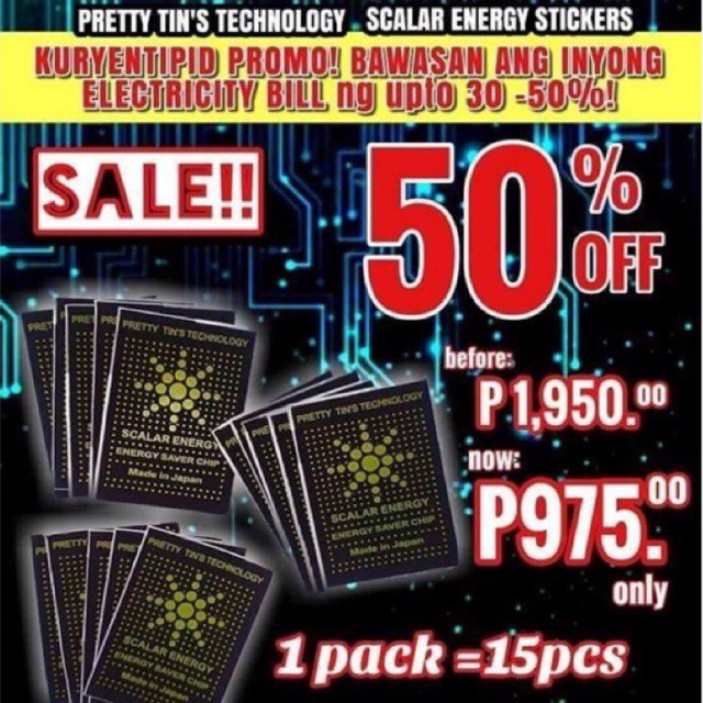 Technology Scalar Energy Saver Stickers, Saves Electric Bill, Anti ...