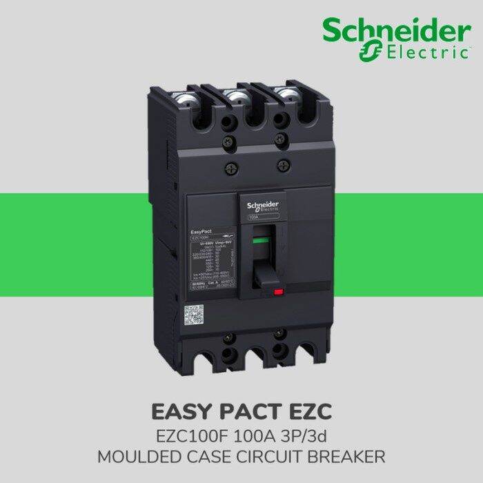Schneider Electric Easypact EZC MCCB EZC100F 100A 3P/3d - EZC100F3100 | Lazada Indonesia