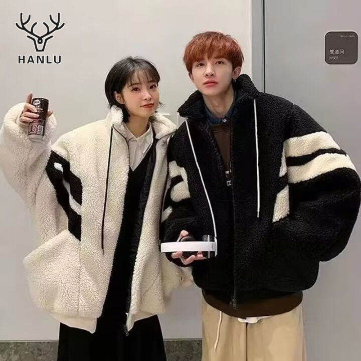 Hanlu เสื้อหนาวชาย เสื้อกันหนาวคู่ โค้ทอย่างหนาตอนฤดูหนาวเสื้อโค้ทขน ...