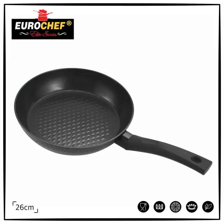 Eurochef 26cm Non-Stick 3D Diamond Fry Pan EC07 with Soft Touch ...