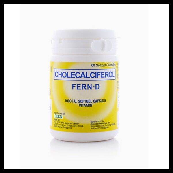 CHOLECALCIFEROL Fern-D (60 Softgel Capsules) | Lazada PH