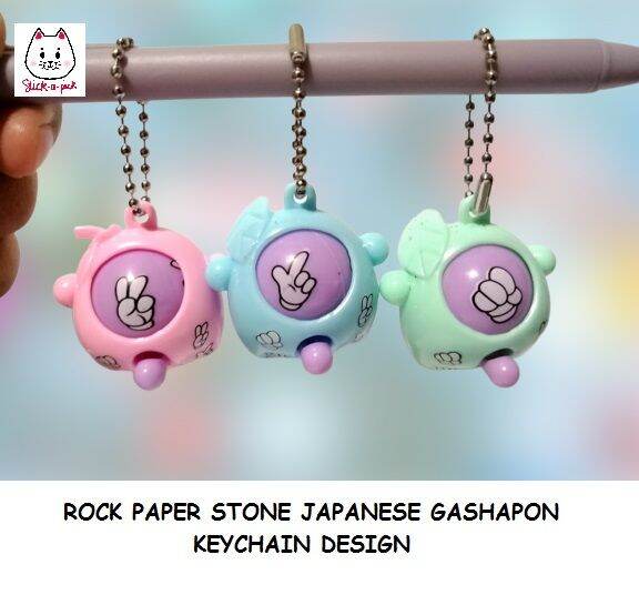 ROCK PAPER SCISSOR JAPANESE GASHAPON KEYCHAIN DESIGN | Lazada PH