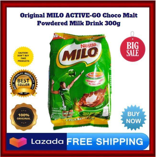 Original MILO ACTIVE-GO Choco Malt Powdered Milk Drink 300g | Lazada PH
