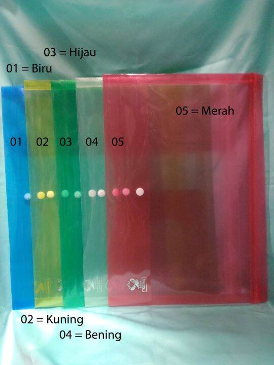 Map Kancing Bisa Dilebarin Eagle E-215H Bening Clear Biru Hijau Ijo Kuning Merah Bagus Kualitas ...