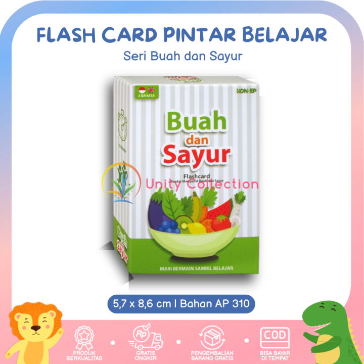 Flashcard Edukasi Anak Seri Buah dan Sayur | Lazada Indonesia