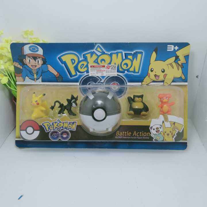 1 Set mainan anak bola pokemon dilengkapi 5 karakter pokemon | Lazada ...