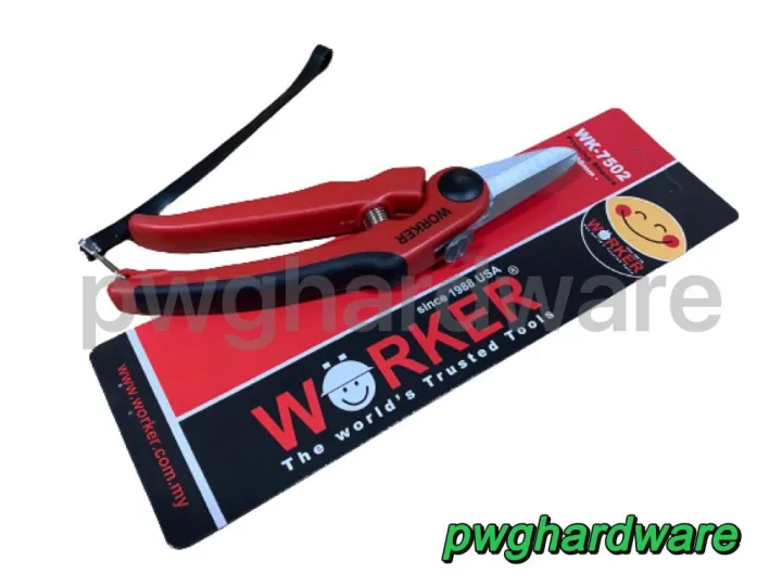 WORKER Pruning Shear / Gunting Pokok / Gunting Bunga / Gunting Wayar ...