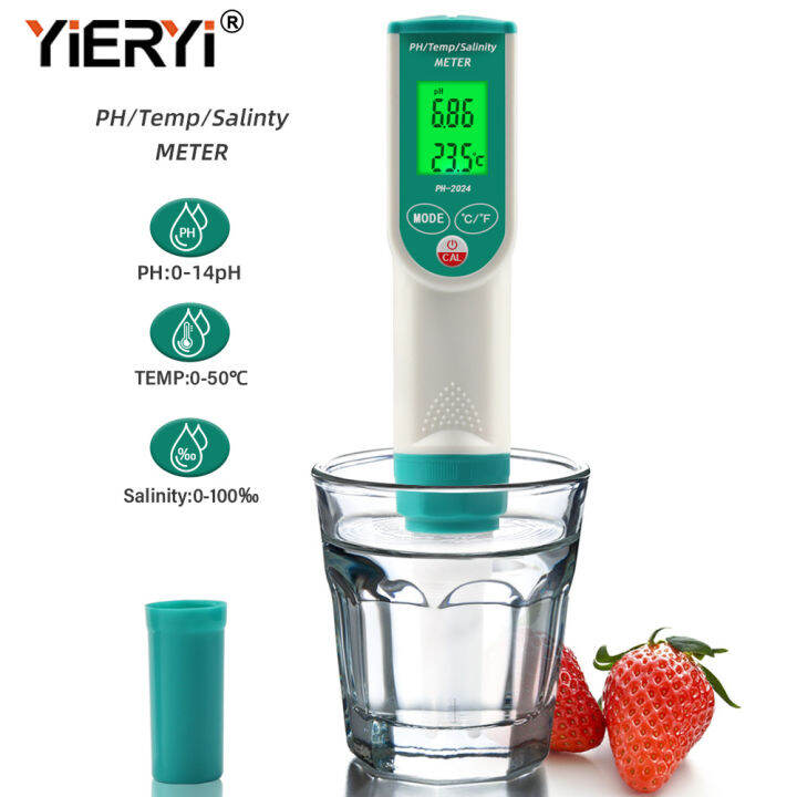 Yieryi PH meter 3 in 1 PH/salinity/temperature tester Salinity Meter ...