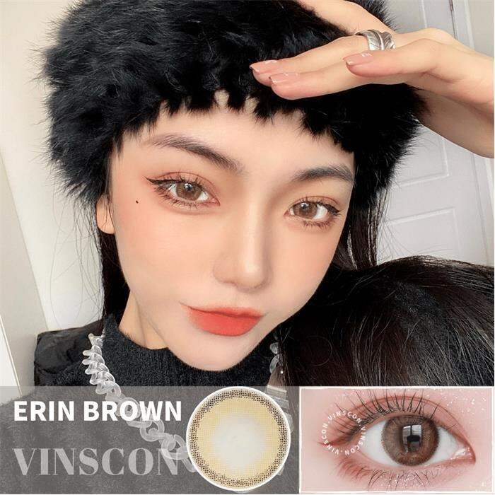Vinscon Contact Lens 14.2mm Erin Brown Origin From KOREA (Free Lens ...