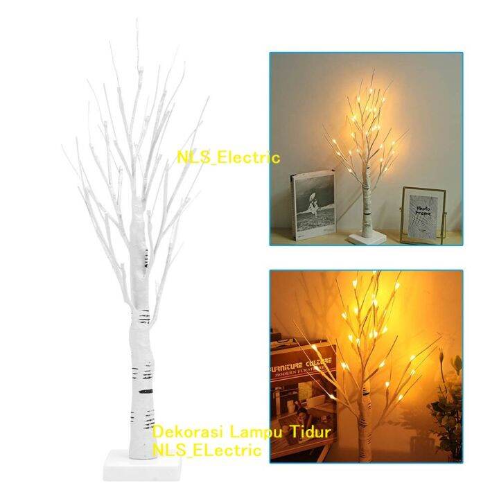 Dekorasi Lampu Tidur / Meja Ranting Pohon LED / Simulation Birch Tree ...