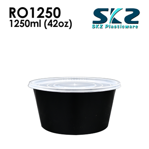 SKZ BLACK CONTAINER ROUND SERIES R01250 1250ml ENVIRONMENTAL FRIENDLY ...