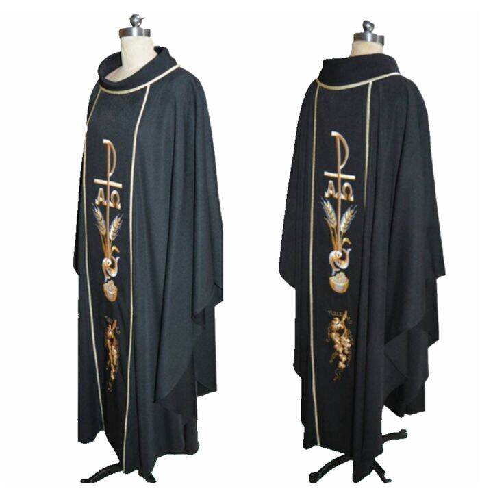 Vestments Chasuble Black Roman Catholic Anglican Lutn Church Religious ...