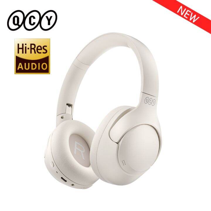 QCY H3 ANC Wireless Headphones Bluetooth 5.3 Hi-Res Audio Over Ear Headset 43Db Hybrid Active ...