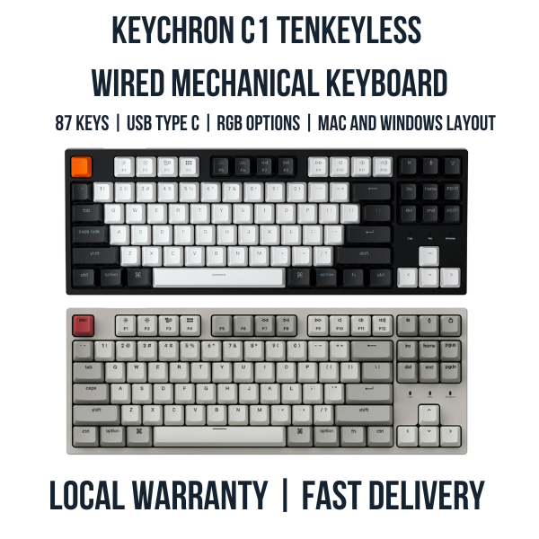 Keychron C1 87 TKL Wired Mechanical Keyboard | Lazada Singapore