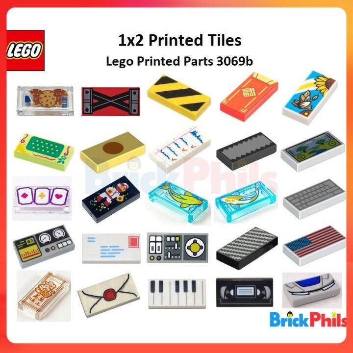 Lego Printed Parts 3069b 1x2 Printed Tiles | Lazada PH