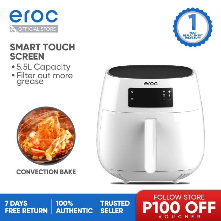 Eroc D1 Air Fryer 1400W Digital 360° Hot Circulation Touch Control ...