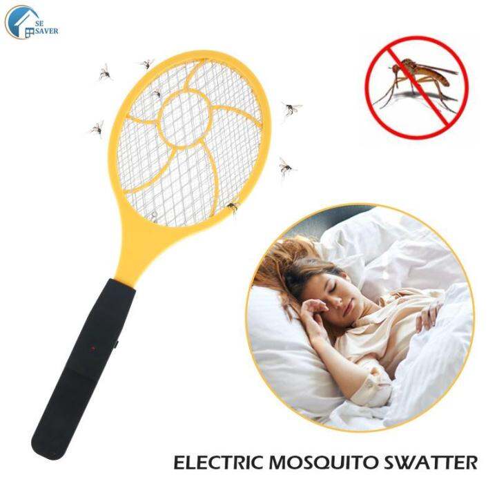 Electric Fly Swatter Killer Mosquito Racket Bug Wasp Catcher Battery ...