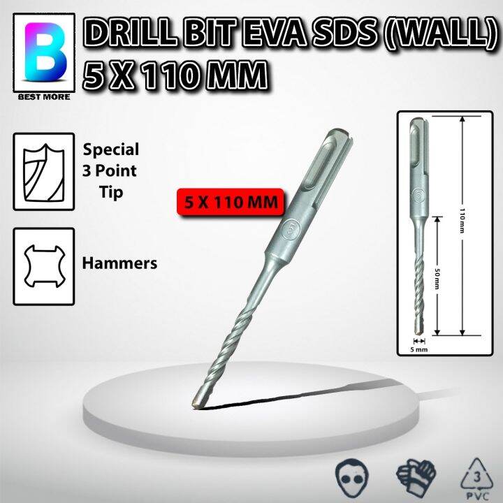 DRILL BIT EVA SDS (WALL) 5 X 110 MM | Lazada