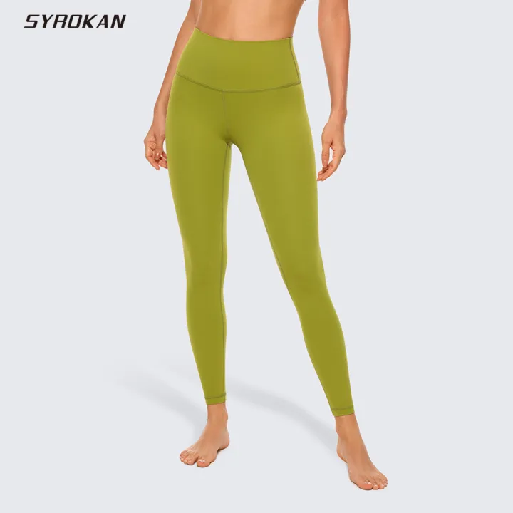 SYROKAN ผู้หญิงเนย Luxe Leggings 25นิ้วเอวสูงเนยนุ่มสบายเลานจ์ | Lazada ...