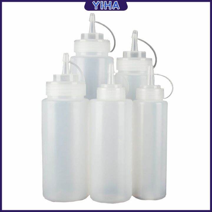 Yiha ขวดบีบซอส ขวดใส่มายองเนส มีฝาปิด ขวดปรุงรสพลาสติก มีหมายขนาดให้ ...