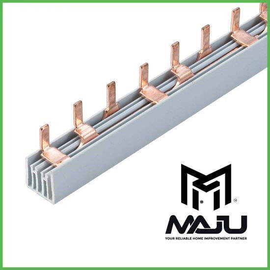 MAJU MCB COPPER BUSBAR 3POLE THREE PHASE WITH PLASTIC INSULATED / MCB ...