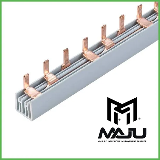 MAJU MCB COPPER BUSBAR 3POLE THREE PHASE WITH PLASTIC INSULATED / MCB ...