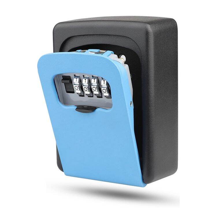 Key Safe Box, Waterproof Outdoor Safe Storage Lock Safe Box with 4 ...