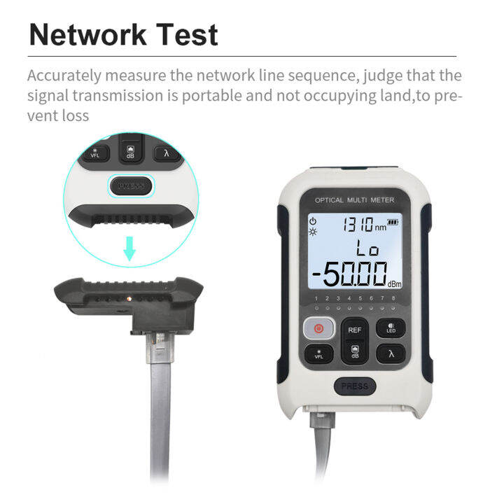 Fiber Tester, 3 in 1 Accurate Multifunctional Optical Power Meter 10 ...