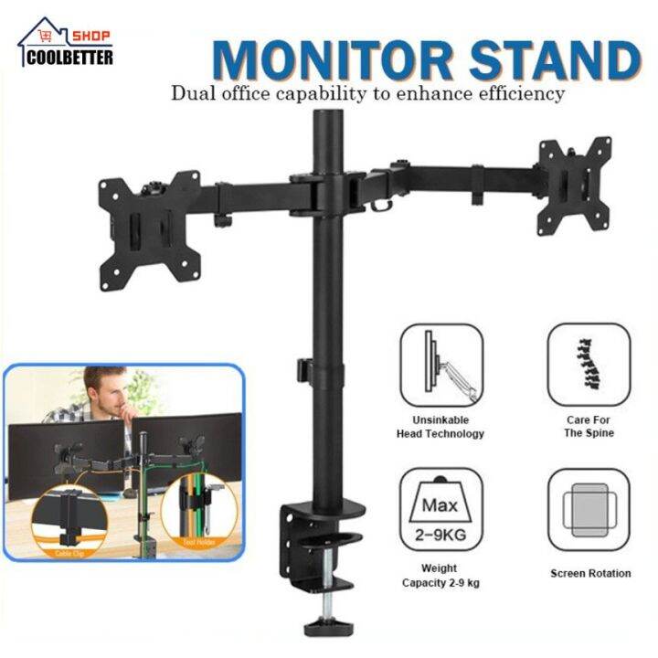 【COD/Local Stock】Dual Monitor Stand Adjustable Height Monitor Desk ...