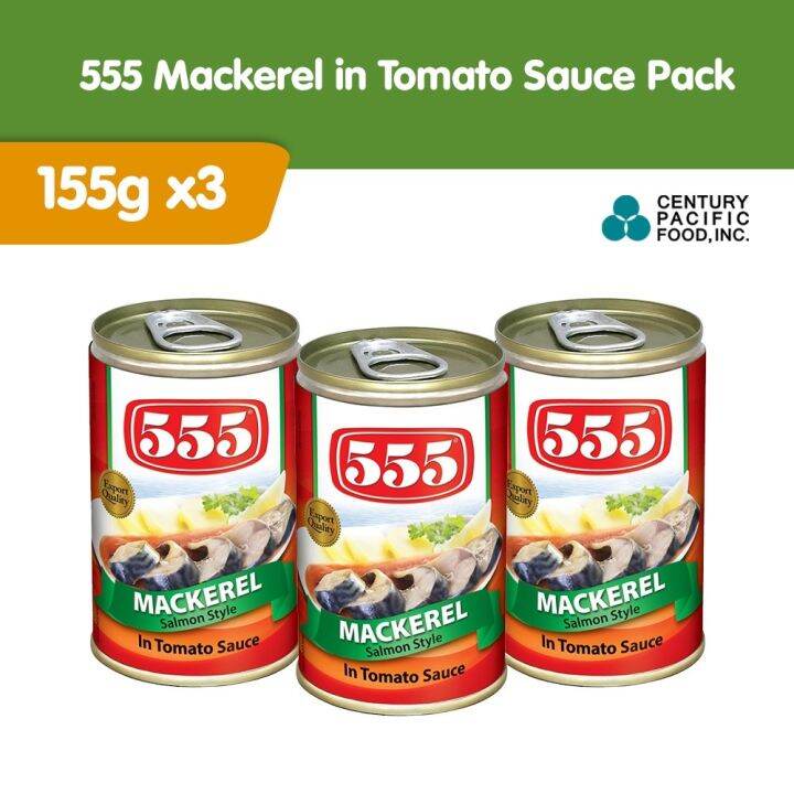555 Mackerel in Tomato Sauce 155g x3 | Lazada PH