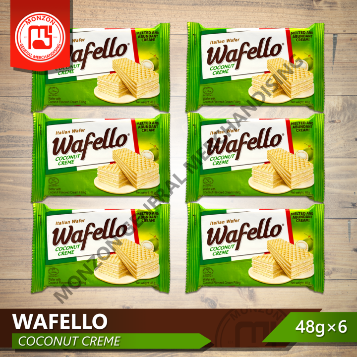 Wafello Italian Wafer Coconut Creme 48g (by 6) | Lazada PH