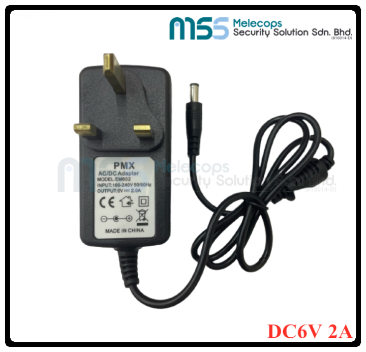 PMX EM602 DC6V 2A 3 Pin Power Adaptor | Lazada
