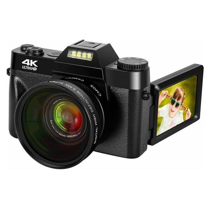 Digital Camera 4K Full HD 3inch 48MP 30FPS WIFI 16X Digital Zoom Flip ...