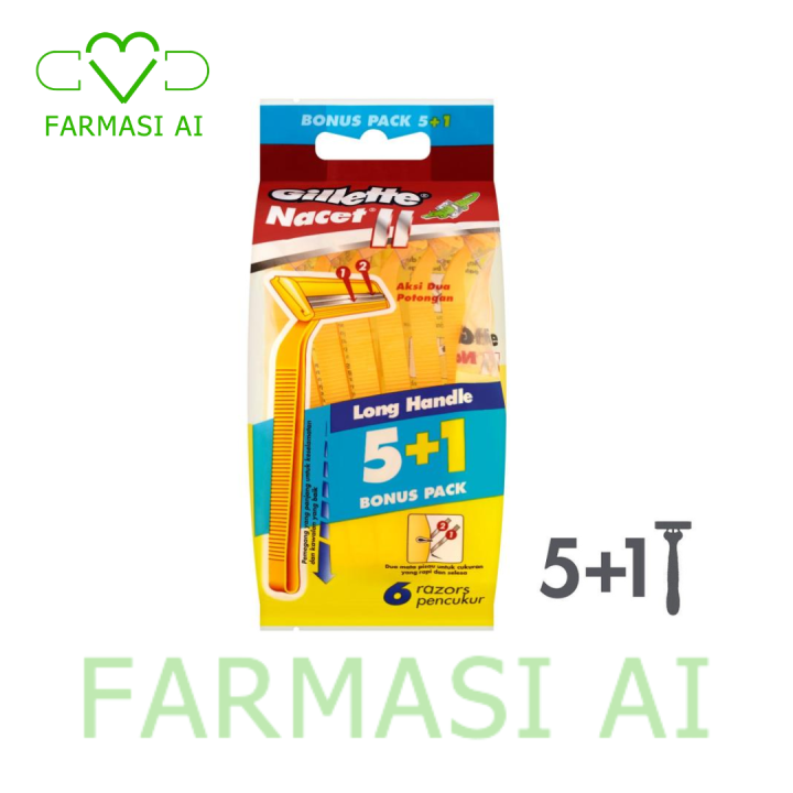 Gillette Nacet II Disposable Razor (5 + 1 Pcs) | Lazada