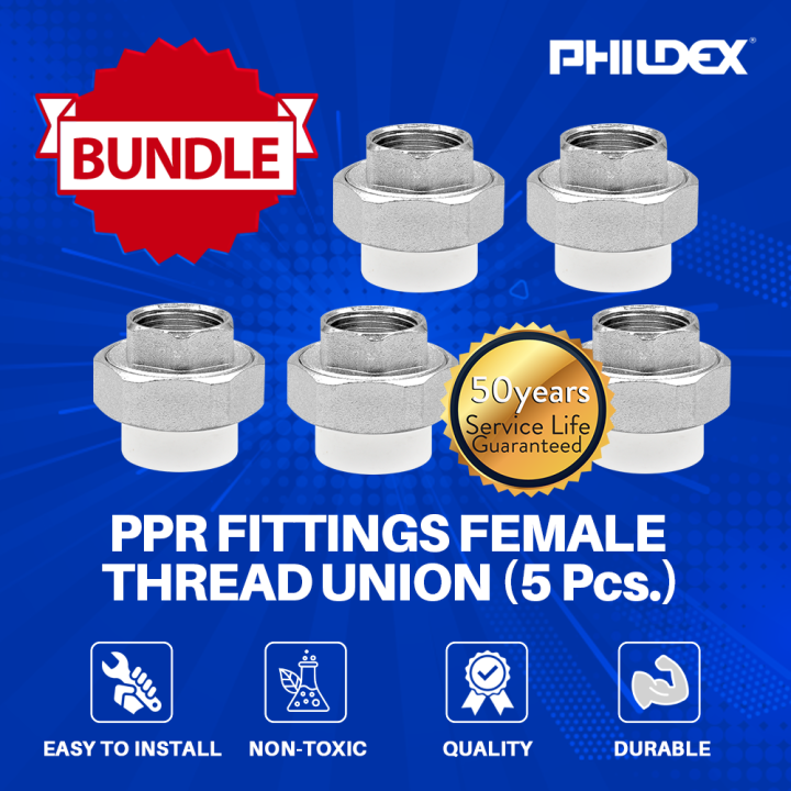 PHILDEX BUNDLE PROMO PPR Fittings - Female Thread Union (20mm-25mm ...