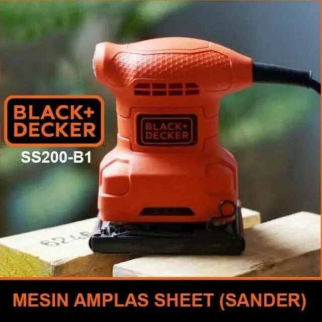 Mesin Amplas Sander BLACK & DECKER SS200-B1 Alat Sender Penghalus ...