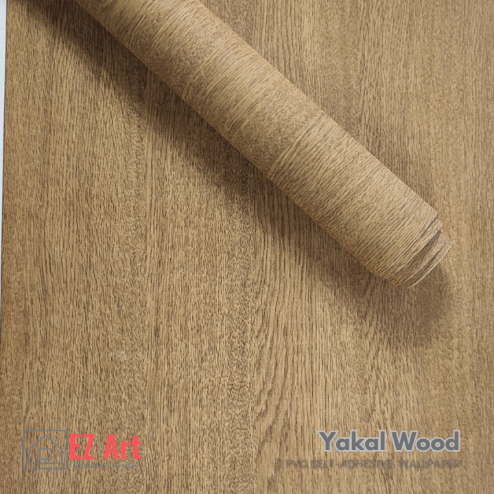 EZ Art WALL PAPER Yakal yellow brown wood design for table door ...