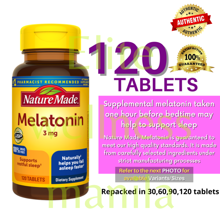 120 Tablets-Nature Made Melatonin 3mg AUTHENTIC | Lazada PH