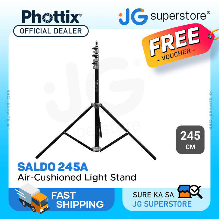 Phottix Saldo 245A 3-Section Aluminum 96" Air Cushioned Automatic ...