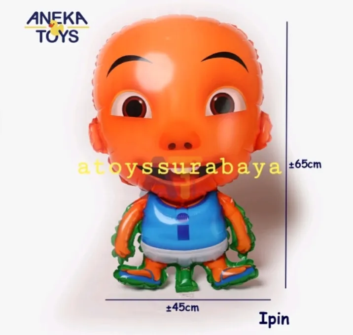 balon upin dan ipin , swan ( balong karakter/terbang/gas/helium ...